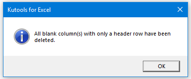 How to delete multiple empty columns quickly in Excel?