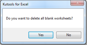 How to delete all the blank worksheets in Excel?