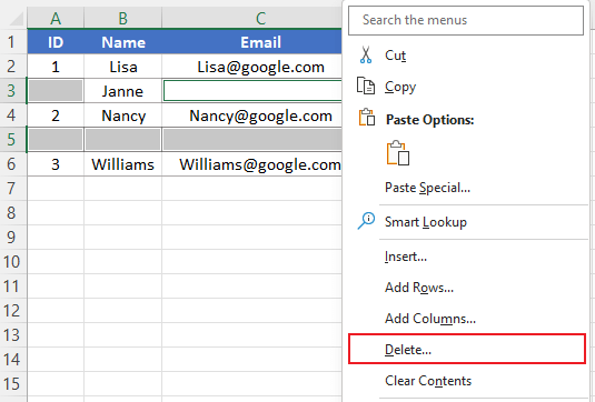6 easy ways to remove blank rows in Excel (Step by step)