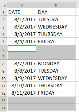 How to delete infinite blank rows in Excel?