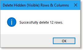 How to only delete visible rows or columns in Excel？