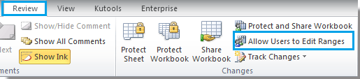 How To Protect Different Ranges With Different Passwords In Excel