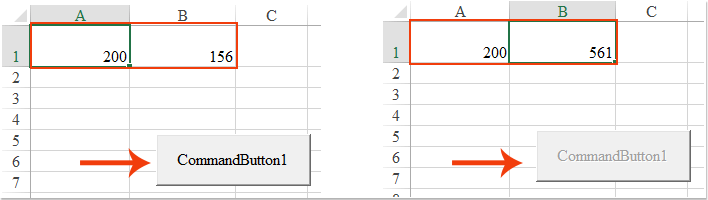 How to enable or disable button based on cell value in Excel?