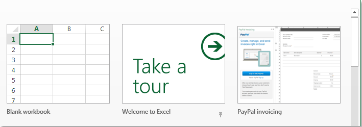How to disable start screen in Excel 2013?
