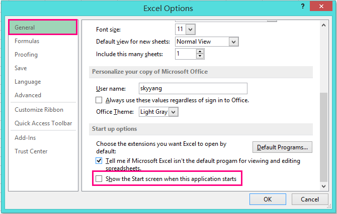 How To Disable Start Screen In Excel 2013 How To Disable Start Screen In Excel 2013