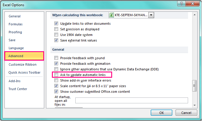 How To Disable Links In Excel Workbook Porhook