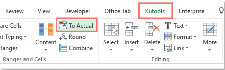 How to display different text than the value in same cell?