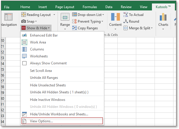 How to display or hide Status bar in Microsoft Excel?
