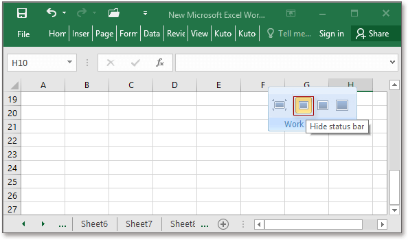 How to display or hide Status bar in Microsoft Excel?