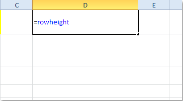 How to display row height or column width in cells?