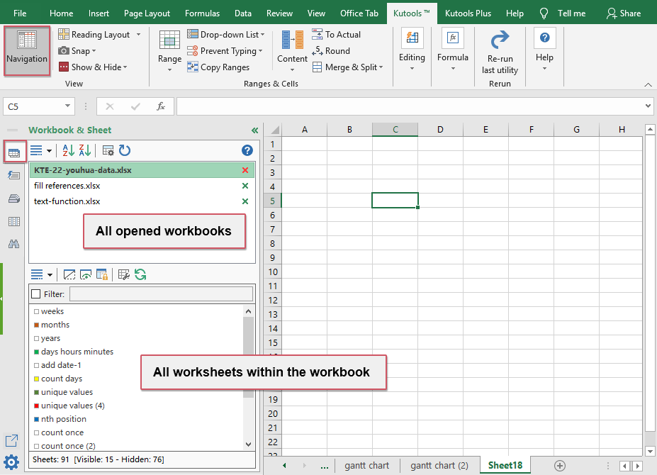 Hoe Werkbladtabbladen Verticaal Aan De Linkerkant Van Excel Weergeven 