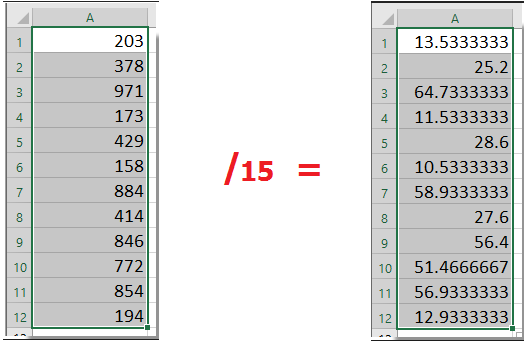 How To Divide A Range Of Cells By A Number In Excel