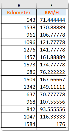 How to divide time by a number (distance) in Excel?
