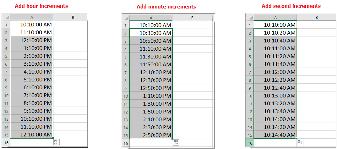 How To Add Time With Hours minutes seconds Increments In Excel 
