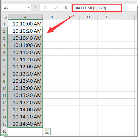 How to add time with hours/minutes/seconds increments in Excel?