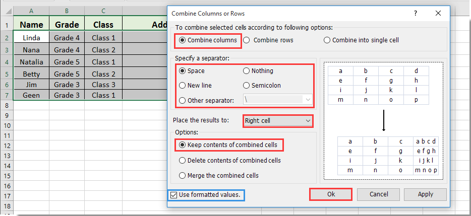 How To Add Words texts From Different Cells Together In Excel 