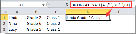 How to append or adding text from one cell to another cell in Excel?