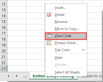 How to always floating a Command Button on worksheet in Excel?