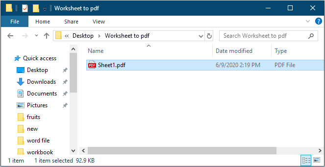 How to use Command Button to save active worksheet as PDF file in Excel?