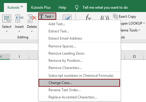 How to capitalize all letters in cell or a column in Excel?