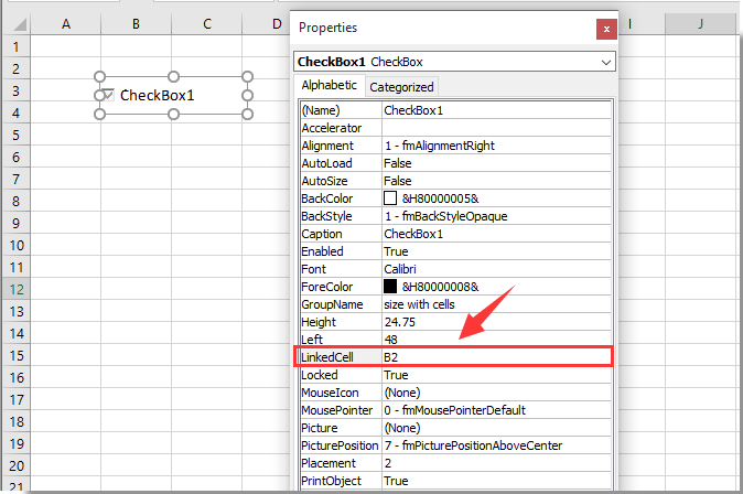 How To Move And Size Checkbox With Cell In Excel 