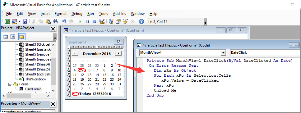 Comment faire apparaître un calendrier en cliquant sur une cellule ...