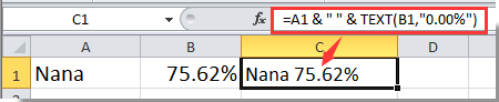 How to combine cells and keep the cell formatting in Excel?