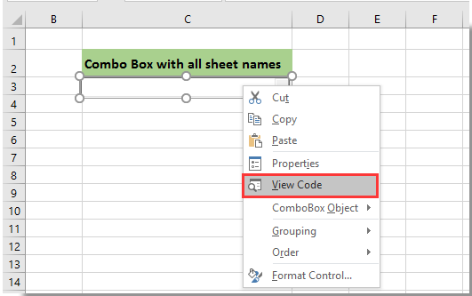 How to open a specific worksheet by the selected value of a Combo Box ...