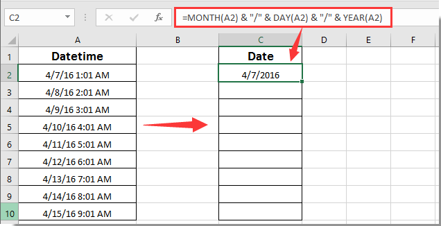 How To Convert Date time Format Cell To Date Only In Excel 