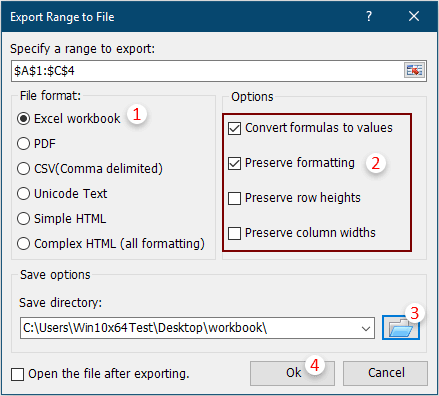 How to copy a selected range to a new workbook in Excel?