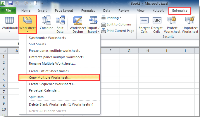 How to copy worksheet to end of workbook in Excel?