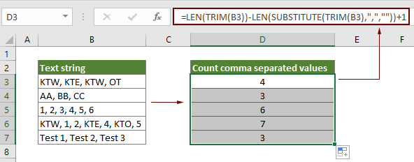 How To Count Comma Separated Values In A Single Cell In Excel 