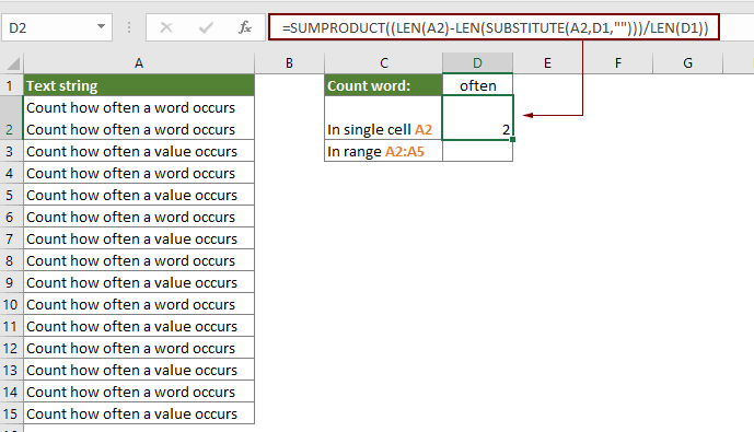 How To Count How Often A Word Or A Value Occurs In Excel