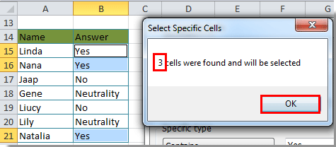 How to count number of “Yes” or “No” answer in Excel?