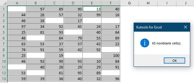 How to countif something is in selected cells in Excel?