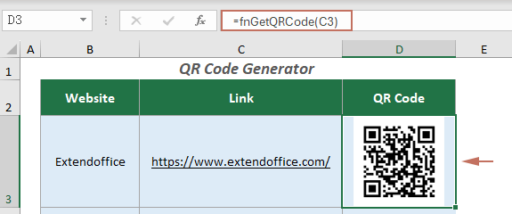 Generating QR code in Excel (easy guide with full methods)