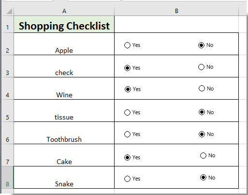 How To Create Yes Or No Checkboxes In Excel 