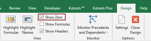How to display or hide zero values in cells in Microsoft Excel?