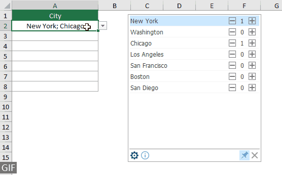 Select multiple items in Excel drop-down list – full guide