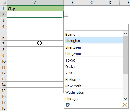 How to create a searchable drop down list in Excel?