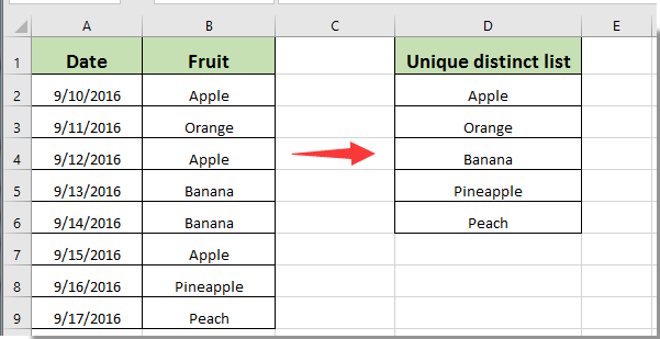How To Dynamically Extract A List Of Unique Values From A Column Range In Excel 
