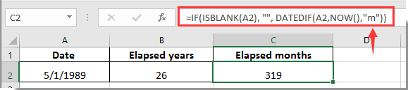 How to calculate elapsed years, months, or days from a certain date in ...