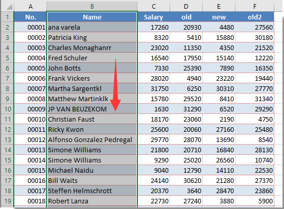 How To Extend Selection To The End Of Column Or Entire Row In Excel 