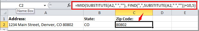 How To Extract State Zip Code Or City From Address In Excel