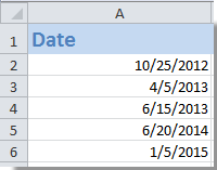 How to extract or get the year, month and day from date list in Excel?