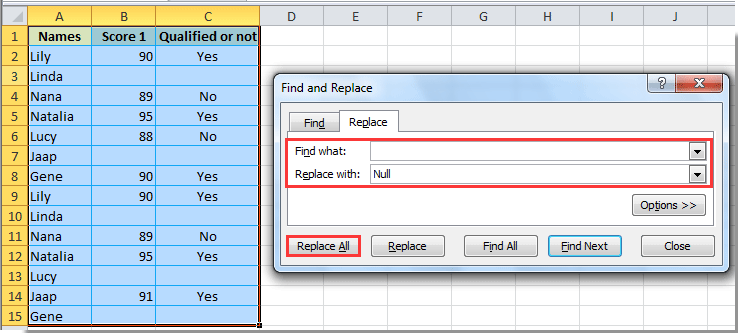 How To Find And Replace All Blank Cells With Certain Number Or Text In 