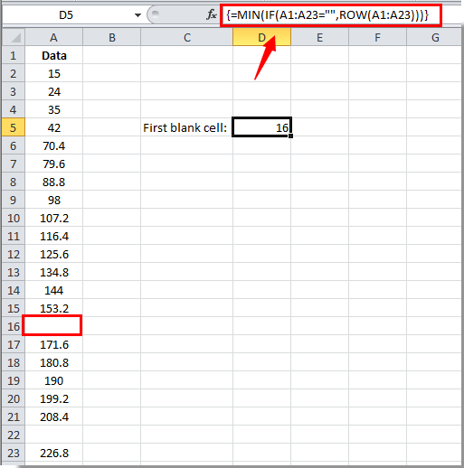 How To Find First Blank Cells In Column In Excel 