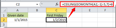 How to find first or last Friday of every month in Excel?