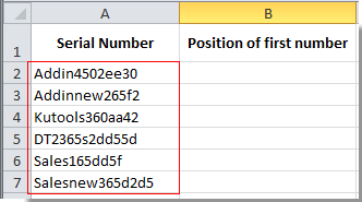 How to find position of first/last number in a text string in Excel?