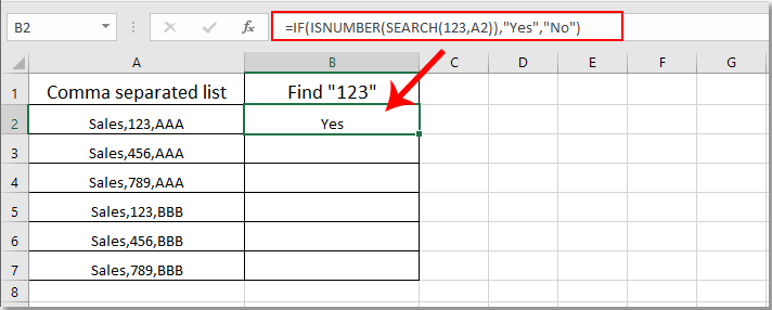 How To Find Value In A Cell With Comma Separated List In Excel 